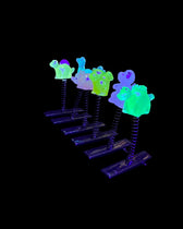 Dinosaur UV Sprout Clips 6-PC Set | Rave Trinkets | Sprouts For Raves