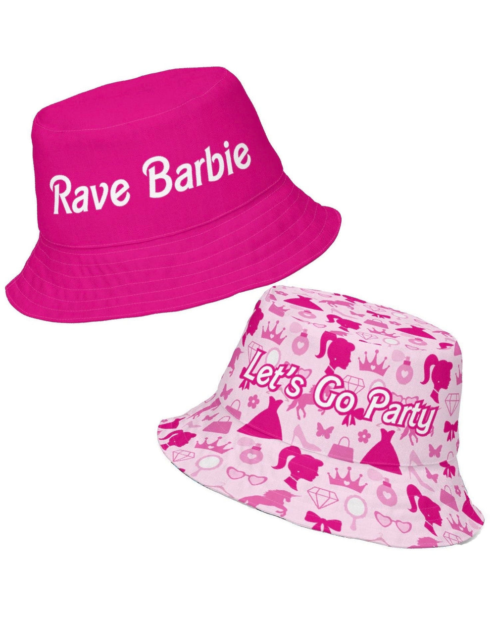 Let's Go Party x Rave Barbie Reversible Bucket Hat | Festival Hat | OSR