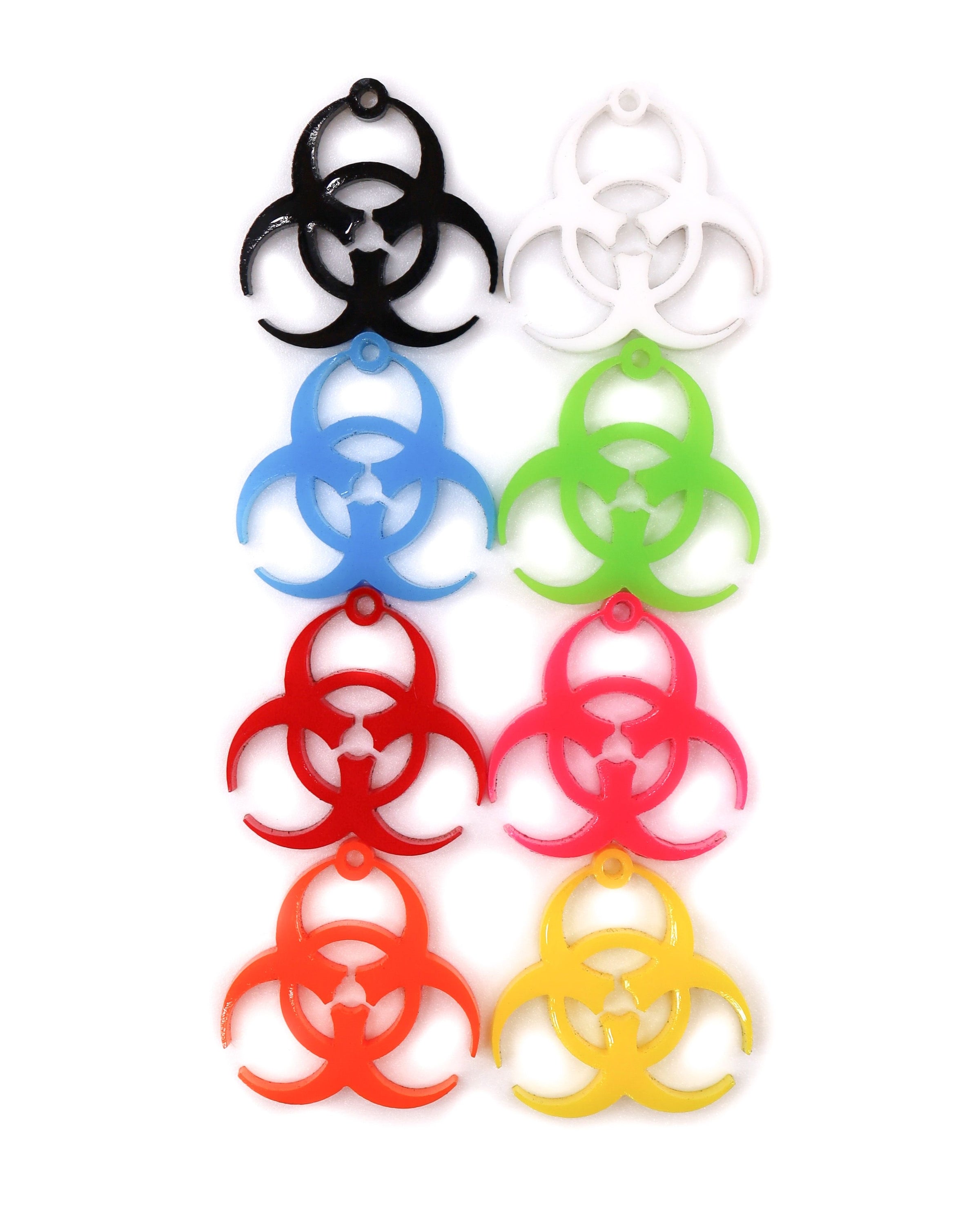 Biohazard Symbol Charm | Kandi Bracelet Charms | Festival Crafting Supplies