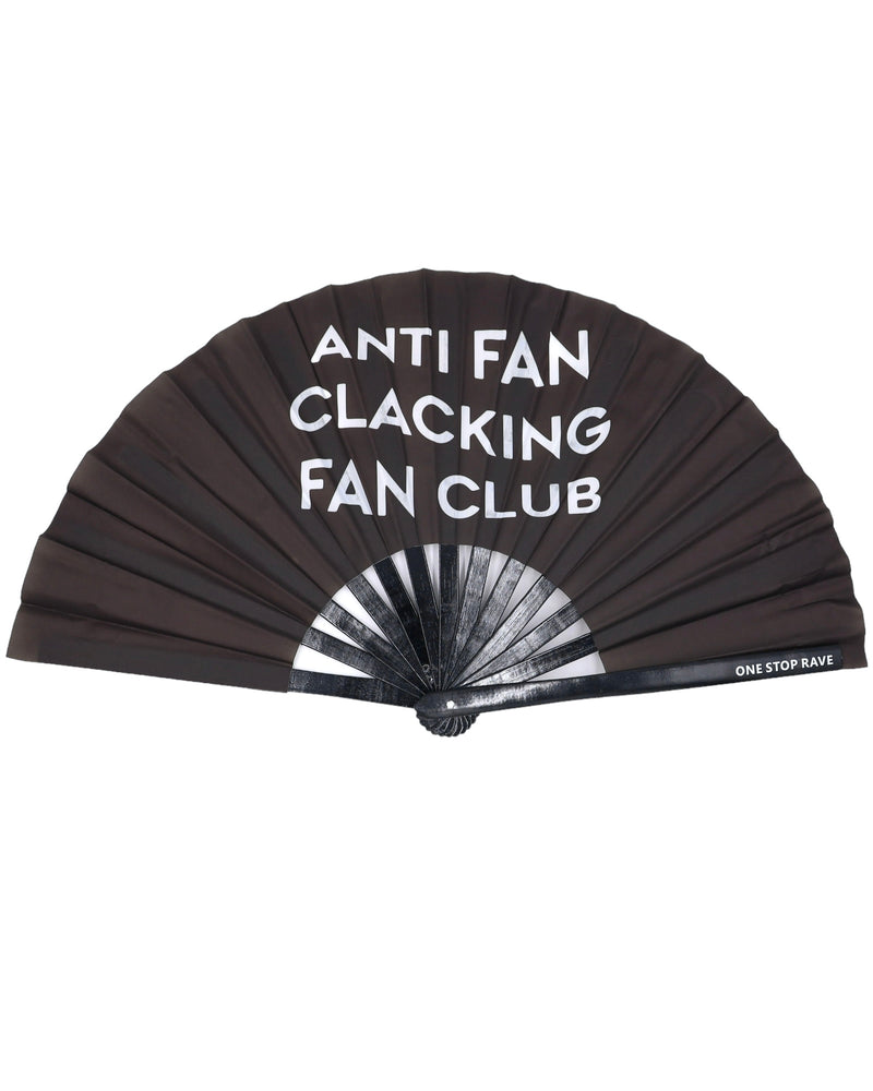 Anti Fan Clacking Fan Club Hand Fan | Festival Hand Fan - Rave Hand Fan