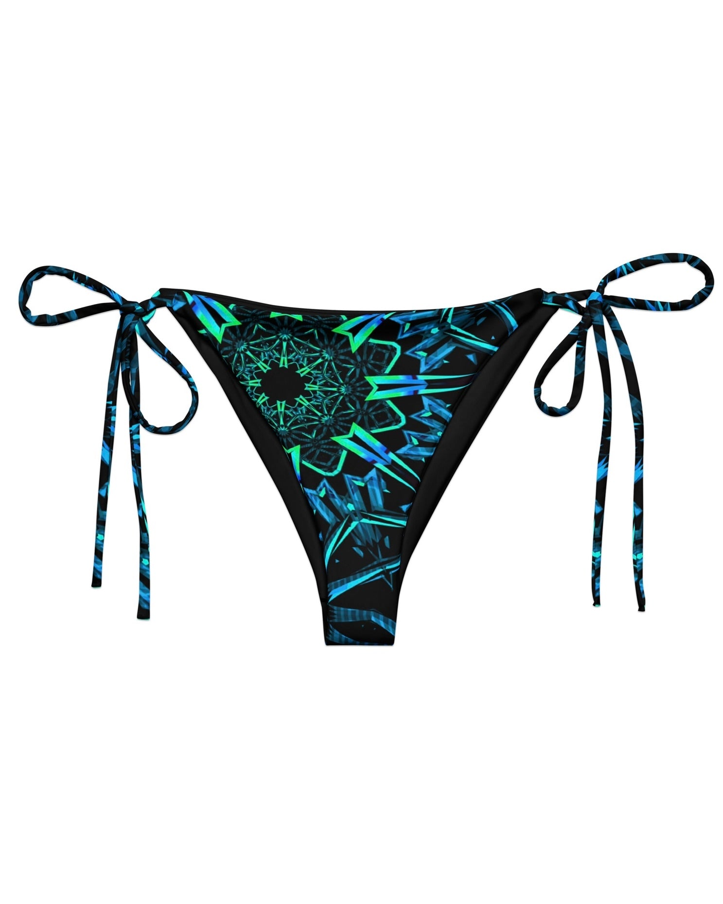 Fractals Recycled String Bottoms | Women's Rave Wear