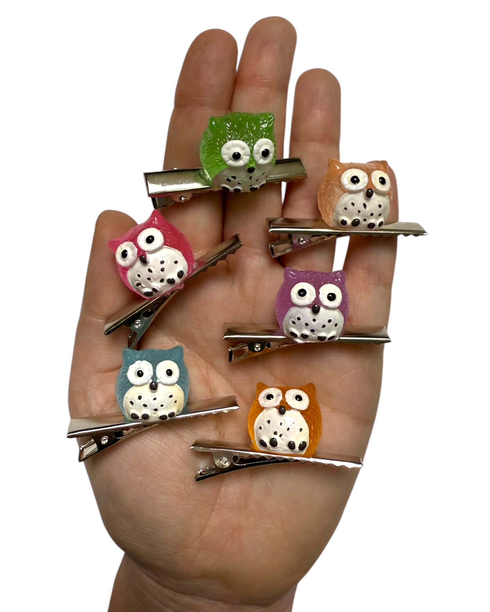 Glow In The Dark Owl Clips 6-PC Set | Rave Trinkets | EDC Sprouts