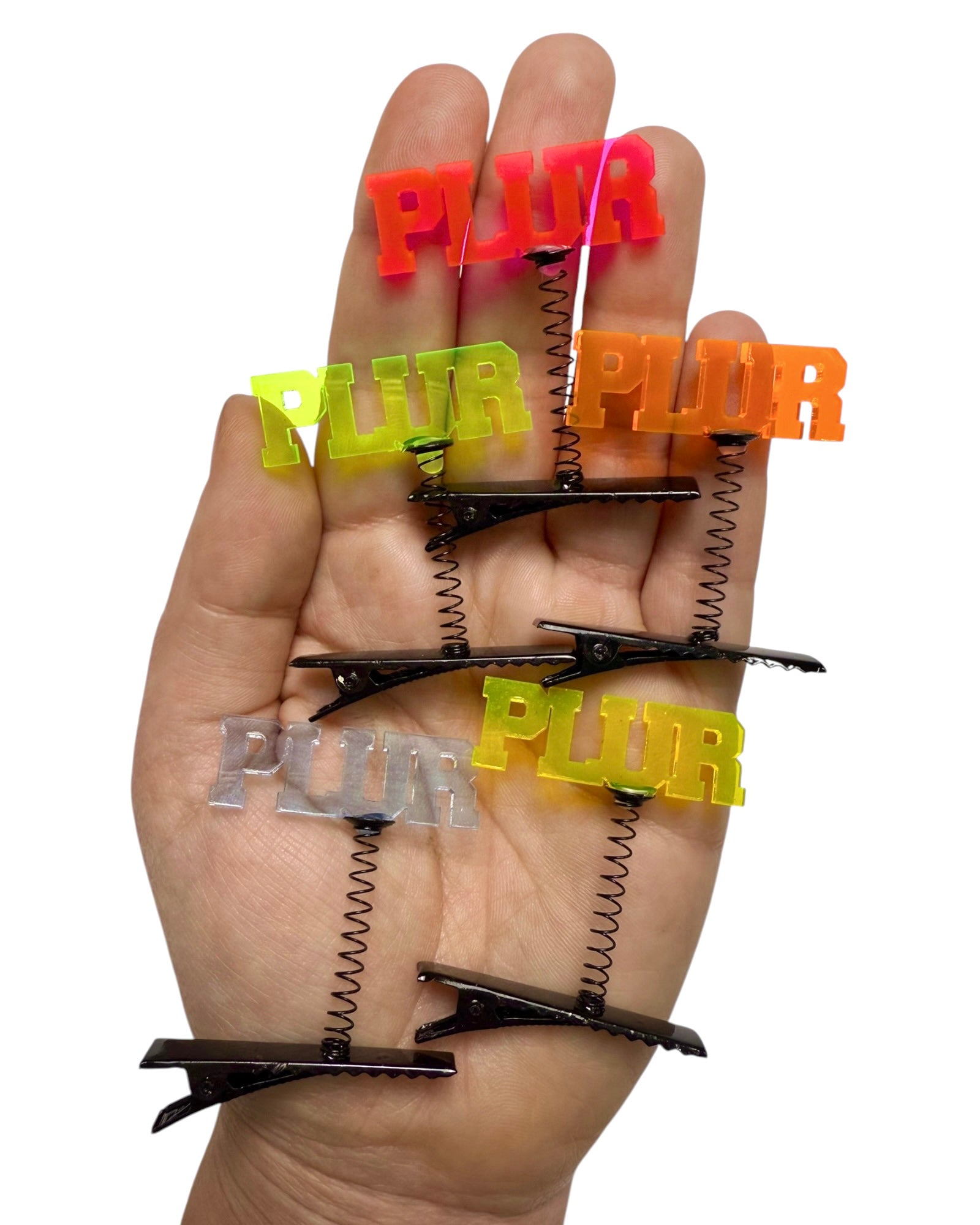 PLUR Sprout Clips 5-PC Set | Rave Trinkets | Sprouts For Raves