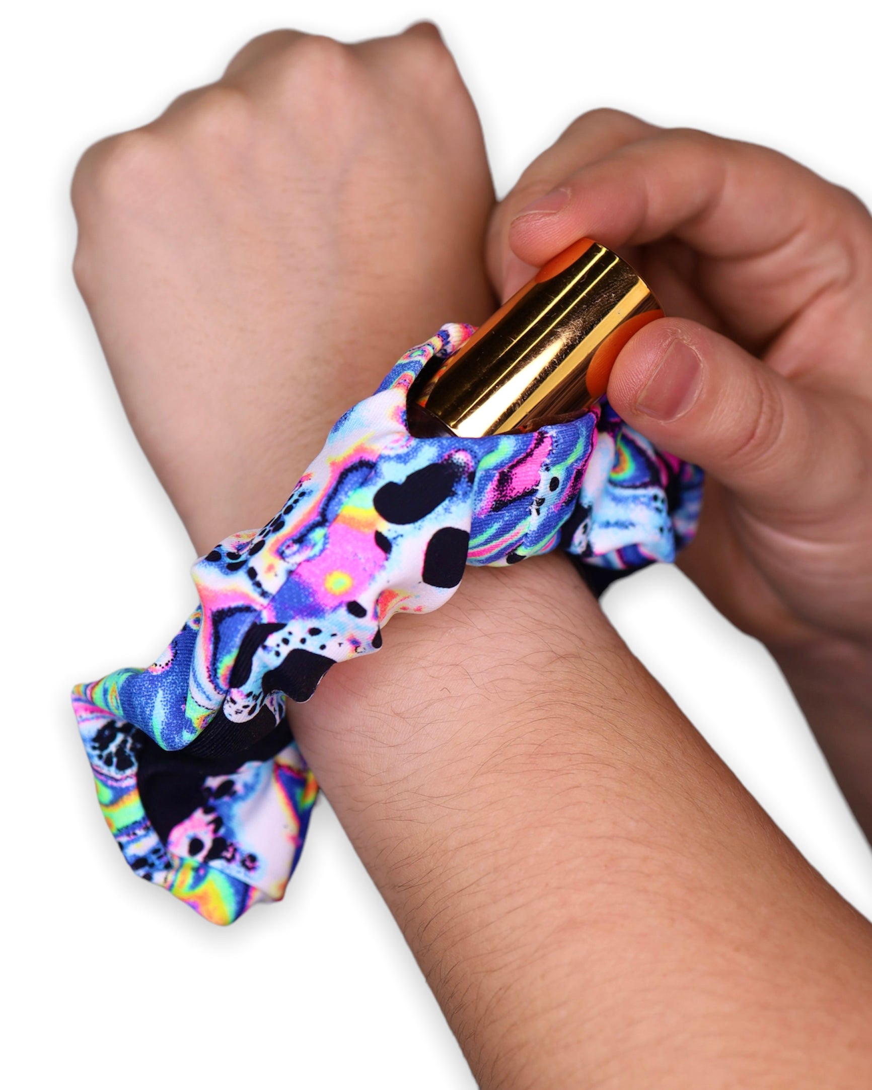 Acid Tripp Scrunchie with Hidden Pocket | Stash Scrunchie