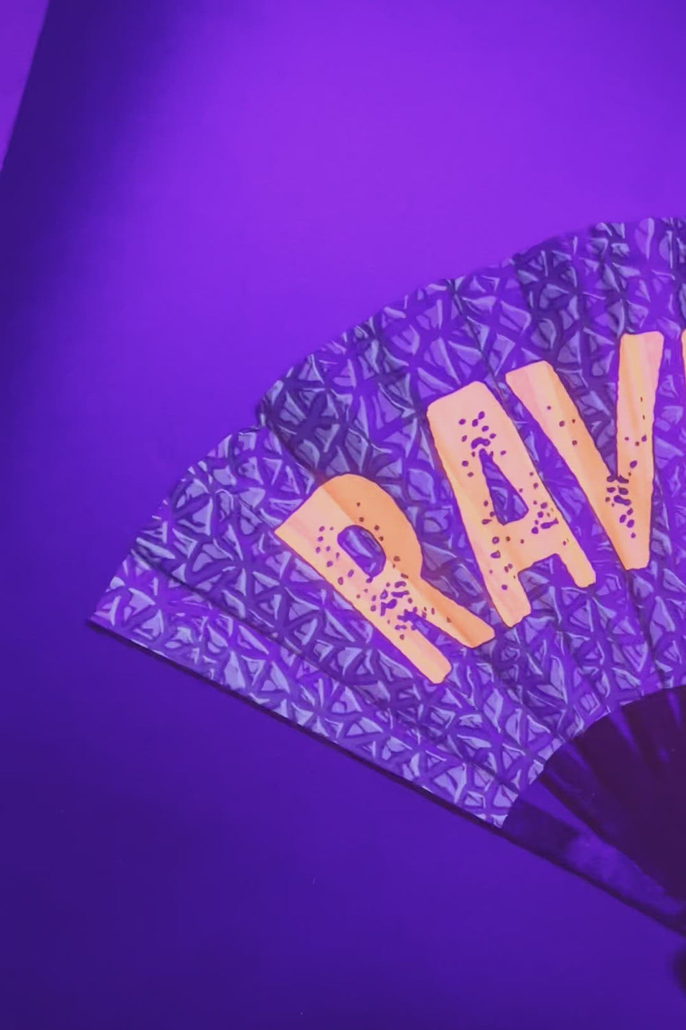 Rave Daddy Hand Fan | Funny Rave Fan | UV-Reactive Fan